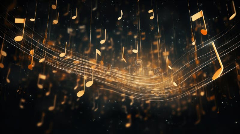 Colorful Musical Notes and Sheet Music, Artistic Illustration Stock ...