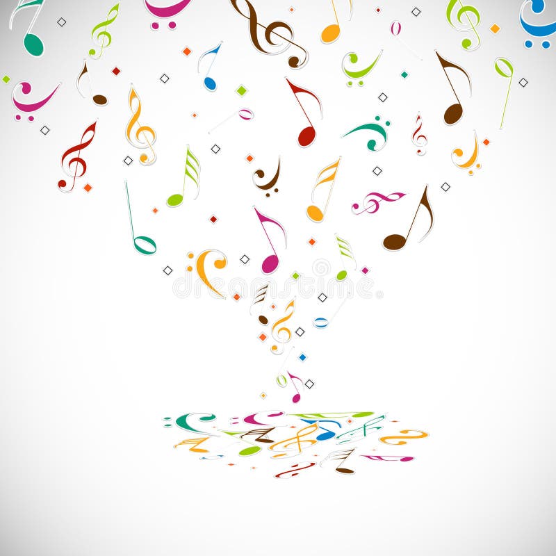 Abstract Colorful Musical Notes. Stock Illustration - Illustration of ...