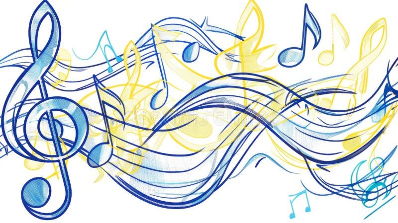 Colorful Musical Notes on a Vibrant Background, Symbolizing Melody ...