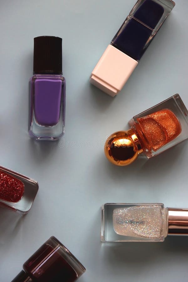 Colorful Nail Polishes stock photo. Image of trend, colored - 303045058