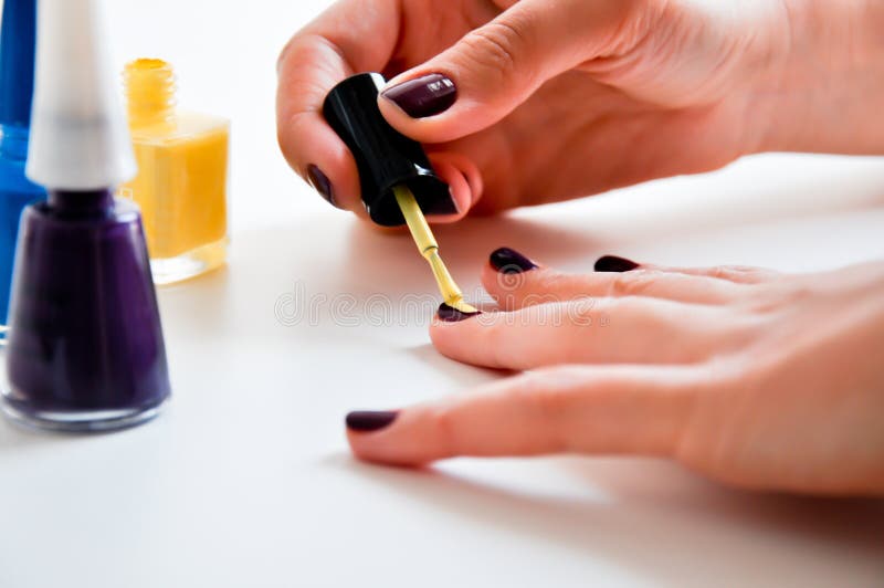 Figures on nails stock photo. Image of female, cosmetic - 2720894