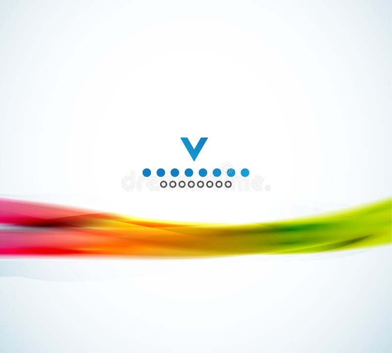 Colorful Narrow Wave Abstract Design Template Stock Vector ...