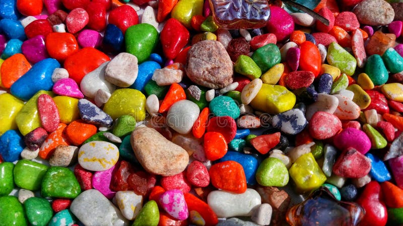 Colorful Natural Pebbles of Different Colors Stones Stock Image - Image ...
