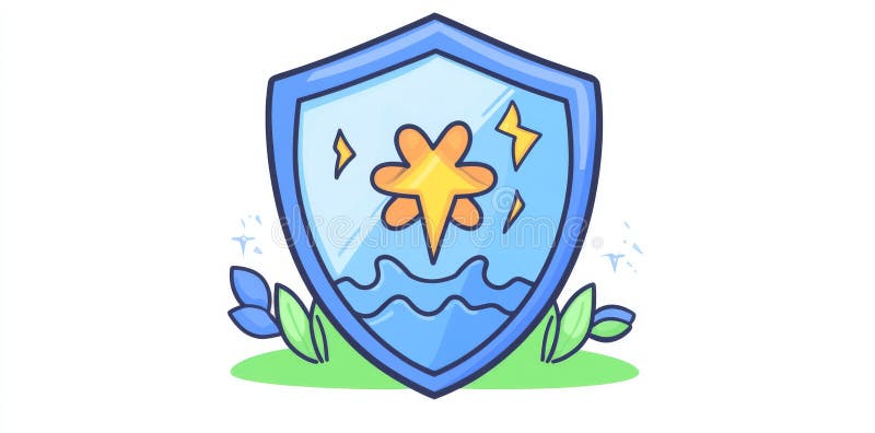 Colorful Nature-inspired Shield Tattoo Artwork with Geometric Patterns ...