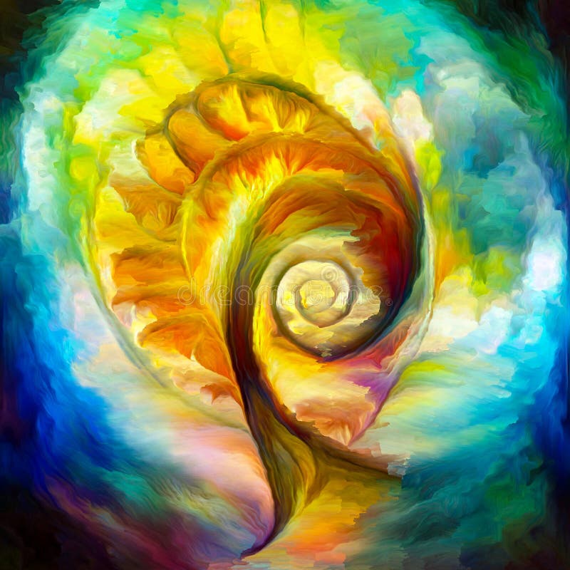 Colorful Nautilus stock illustration. Illustration of creativity ...