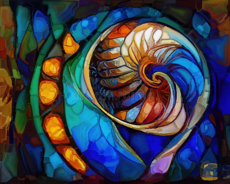 Colorful Nautilus stock illustration. Illustration of flow - 280034600