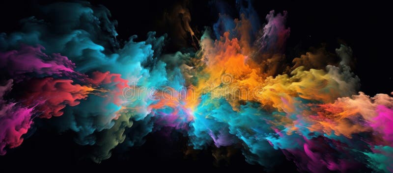 Colorful Nebula or Cloud in Space. Illustration AI Generative Stock ...
