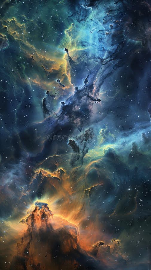 Colorful Nebula in Deep Space Stock Photo - Image of beautiful, galaxy ...