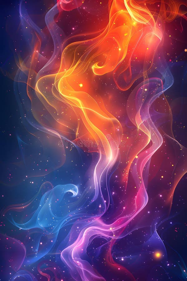 Colorful Nebula Generated Using AI. Stock Illustration - Illustration ...