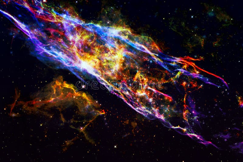 Colorful Nebula in Outer Space. Stock Image - Image of cluster ...