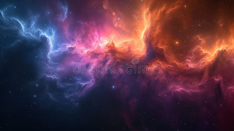 Colorful Nebula in Outer Space, Cosmic Clouds of Gas and Dust Stock ...