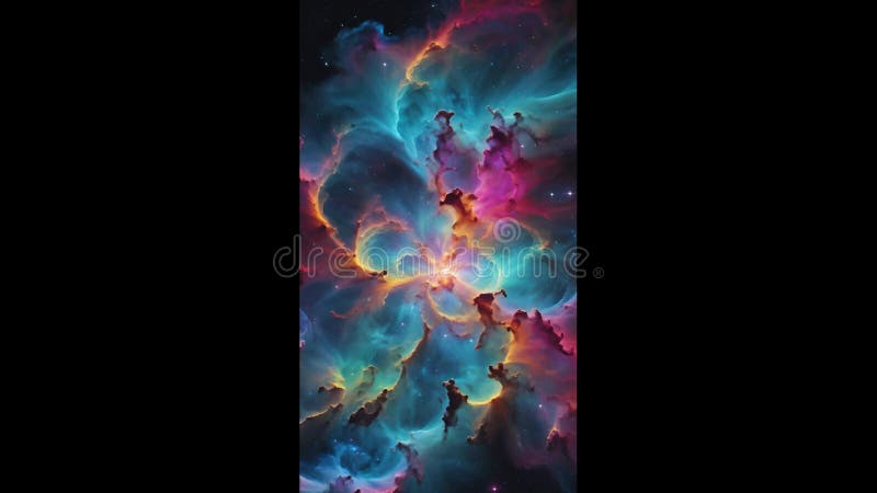 Colorful Nebula in Space. Abstract Space Background Stock Video - Video ...