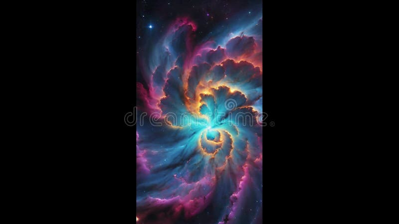 Colorful Nebula in Space. Abstract Space Background Stock Video - Video ...