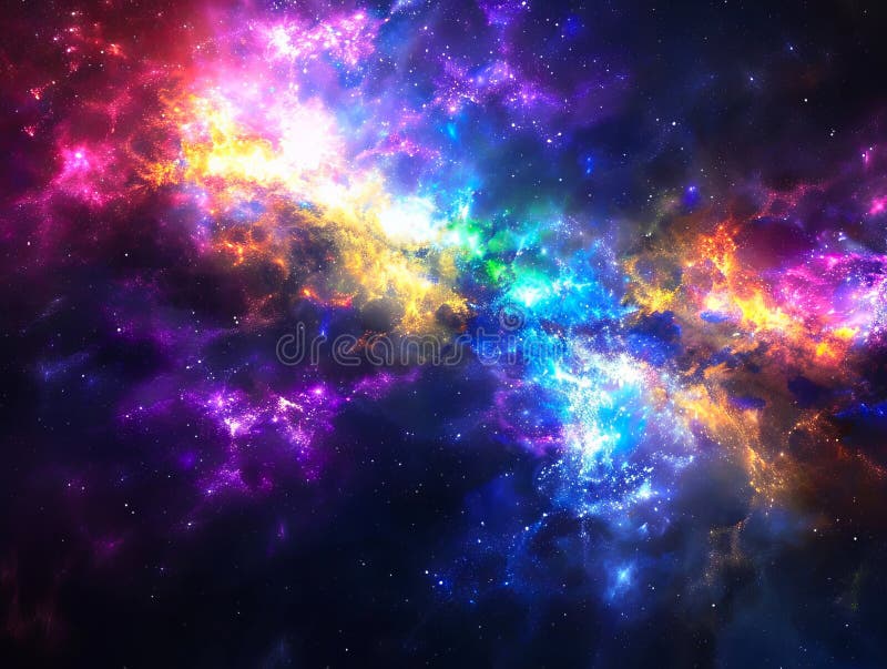 A Colorful Nebula with Stars and Nebulas in the Background Stock Photo ...