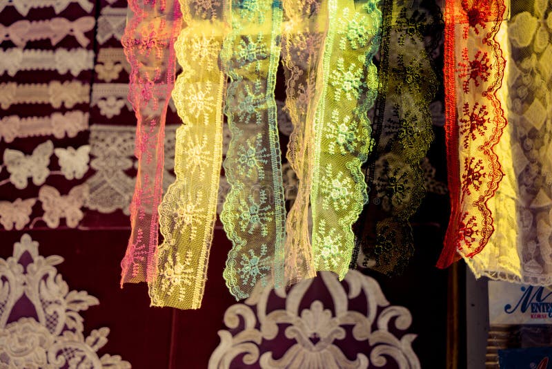 Colorful Needle Work Embroidery Flowers As a Background Stock Photo ...