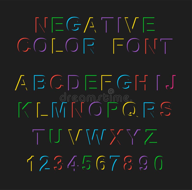 Negative Font Stock Illustrations – 10,271 Negative Font Stock ...