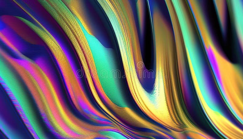 Colorful Neon Abstract 3d Wavy Texture Pattern Background AI Generative ...