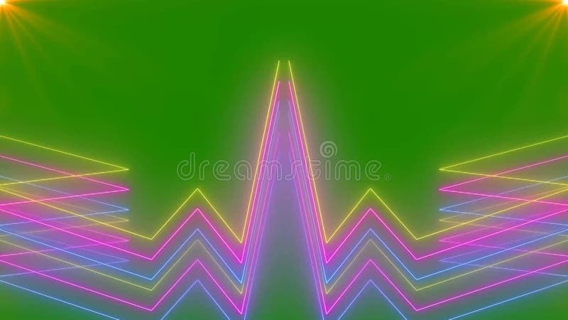 Colorful of Neon Light Effect Green Screen Background Stock Footage ...
