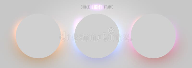 Colorful Neon Light Frame Collection. Futuristick or Magic Style Stock ...