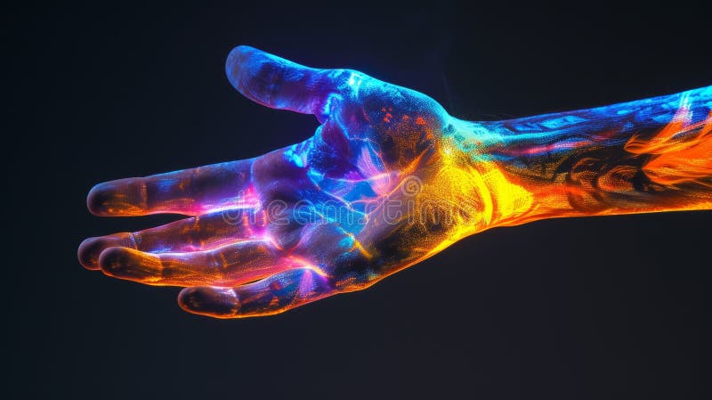 A Painting of a Hand Holding the Earth Stock Photo - Image of harmony ...