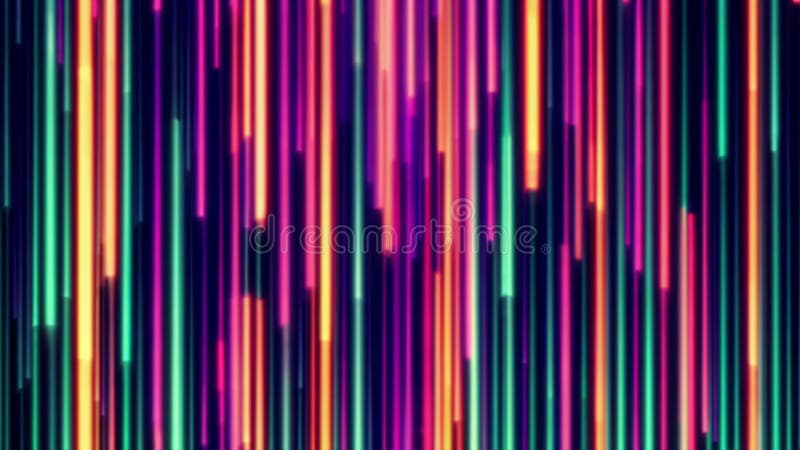 Colorful Neon Light Streaks in Abstract Vertical Pattern Stock Footage ...