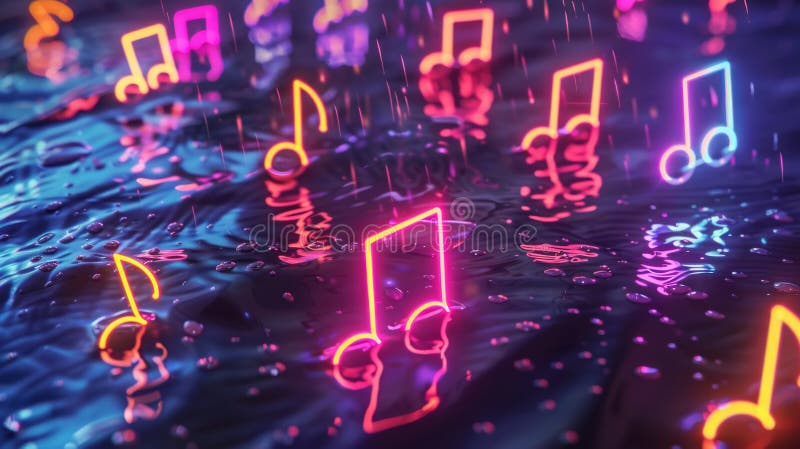 Neon Music Notes Stock Illustrations – 1,808 Neon Music Notes Stock ...