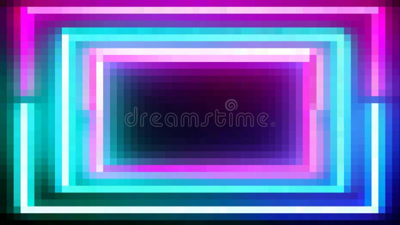 Colorful Neon Pixel Art Background Stock Footage - Video of background ...