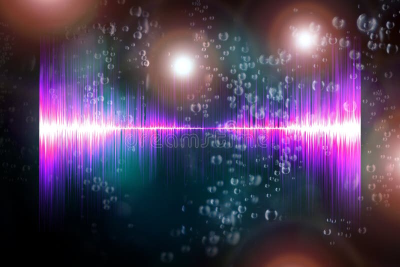 Colorful Neon Soundwave 3D Illustration Stock Illustration ...