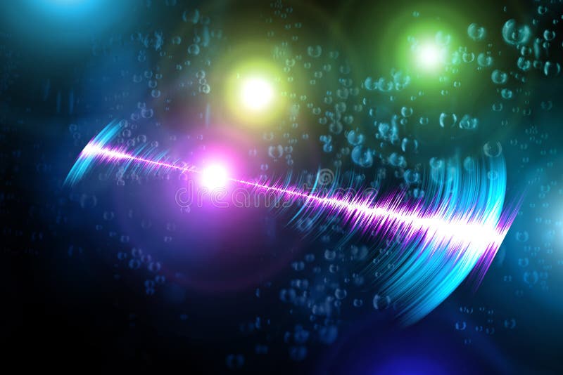 Colorful Neon Soundwave 3D Illustration Stock Illustration ...