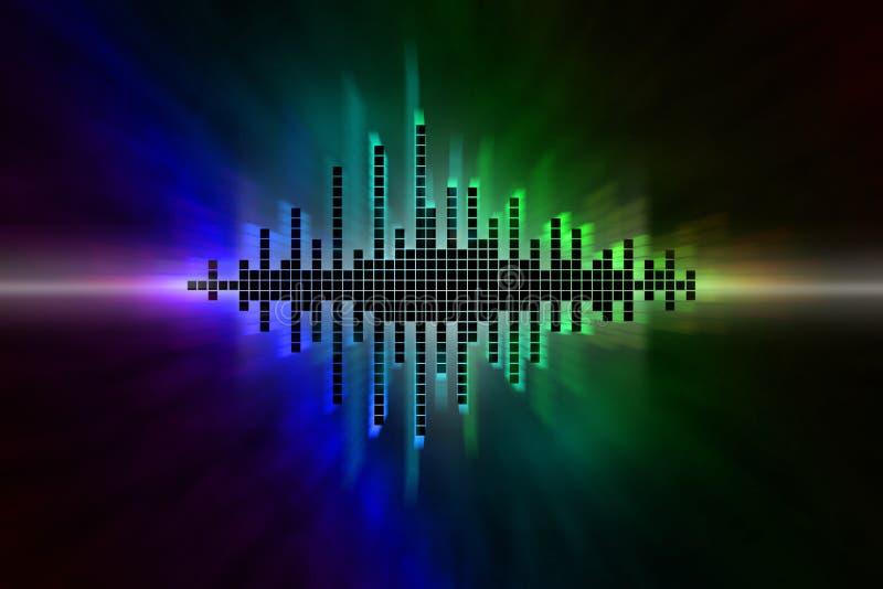 Colorful Neon Soundwave stock illustration. Illustration of equalizer ...
