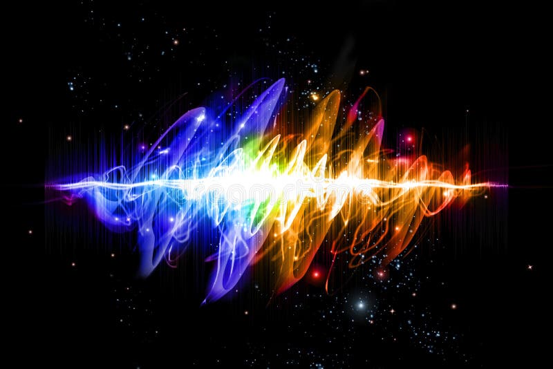 Colorful Neon Soundwave stock illustration. Illustration of soundtrack ...