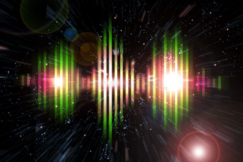 Colorful Neon Soundwave stock illustration. Illustration of techno ...