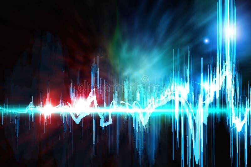 Colorful Neon Soundwave stock illustration. Illustration of soundwave ...