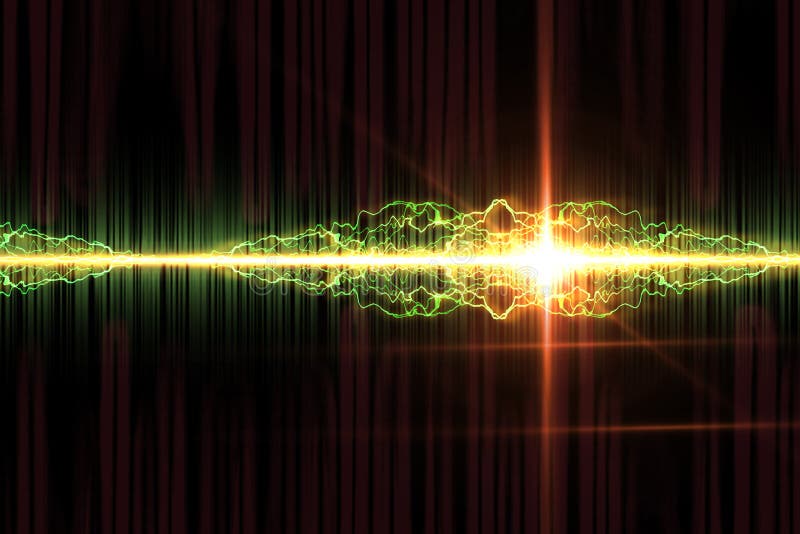 Colorful Neon Soundwave stock illustration. Illustration of frequency ...