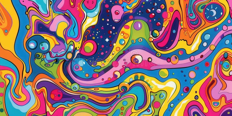 Colorful Retro Looney Tunes Background. Vintage Cartoon Characters ...