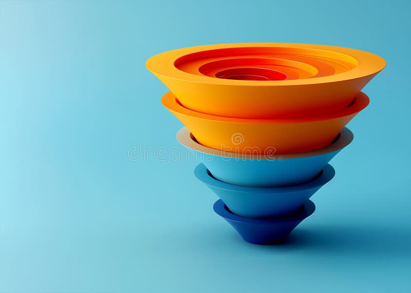 Colorful Nested Bowls Create a Vibrant Centerpiece on a Minimalistic ...
