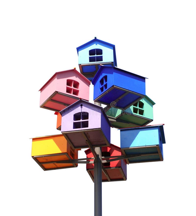 Colorful nesting boxes stock image. Image of bird, ornamental - 27136741