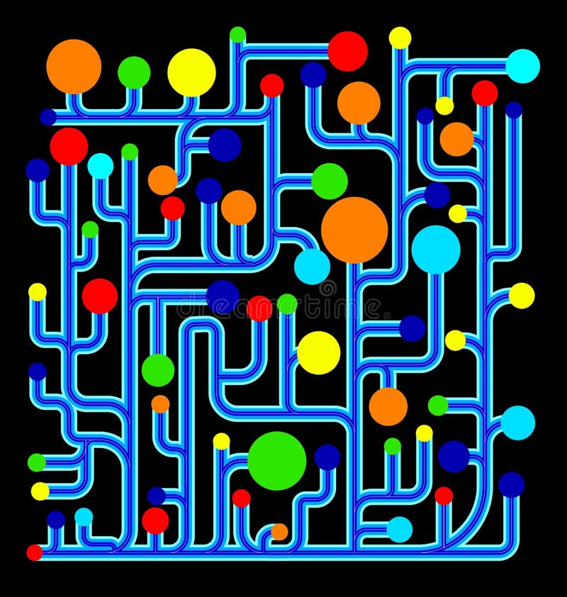 Colorful Net Abstract Vector Stock Vector - Illustration of connector ...