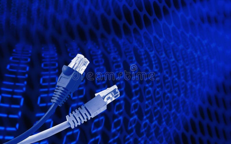 Colorful Network Cable with RJ45 Connectors, Blue Network Cable Stock ...