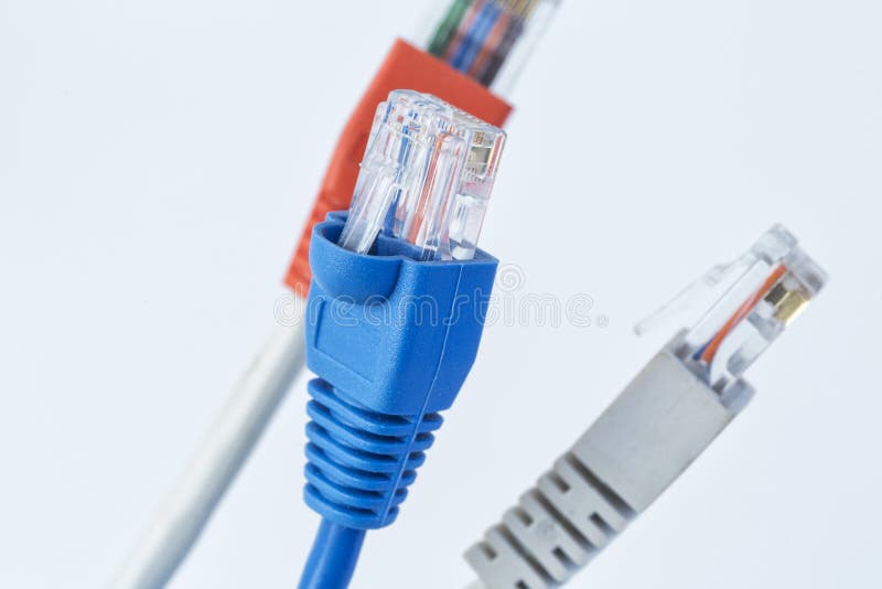 RJ45 connectors and covers stock image. Image of rj45 - 6655133