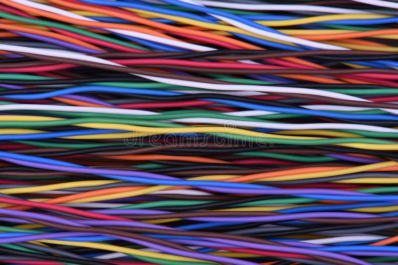 Colorful Network Cable and Wire Stock Photo - Image of color, concept ...