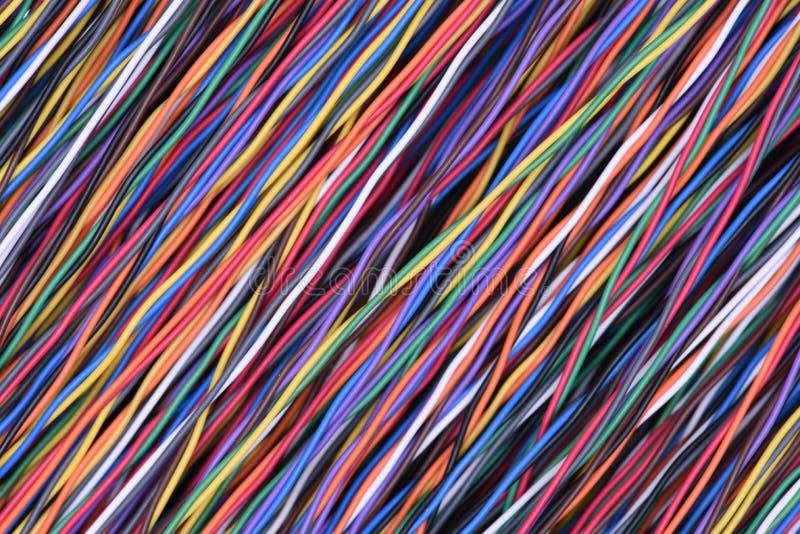 Colorful Network Cable and Wire Stock Photo - Image of background ...