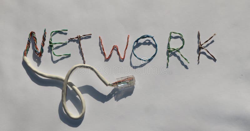 Colorful Network Cables Form NETWORK Letters Symbolizing the Internet ...
