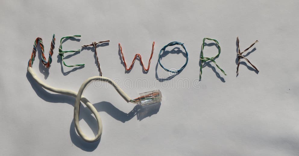 Colorful Network Cables Form NETWORK Letters Symbolizing the Internet ...