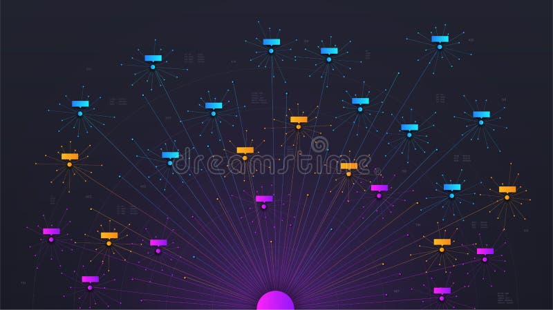 Colorful network concept stock vector. Illustration of visual - 261476075