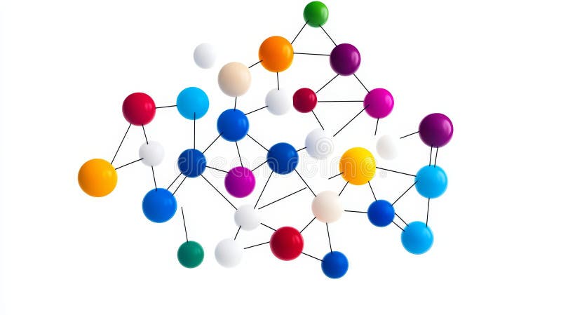 Colorful Network Connections Abstract Image Symbolizing Connection ...