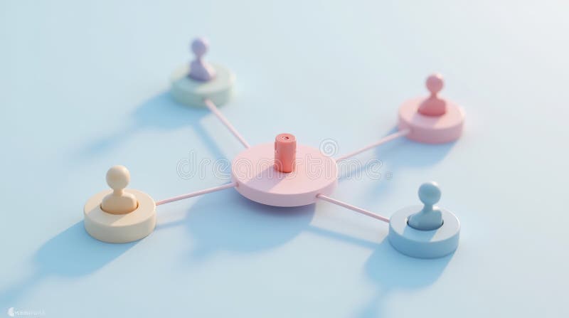 Colorful Network Diagram Representing Connection and Collaboration in ...