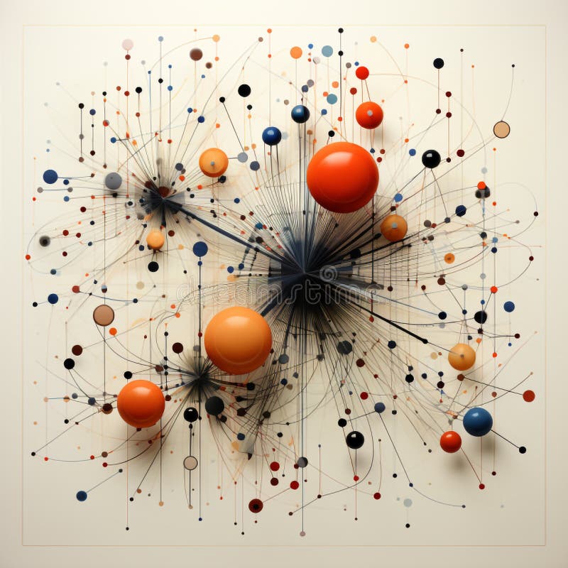 Colorful Network Graph Illustration Stock Illustration - Illustration ...