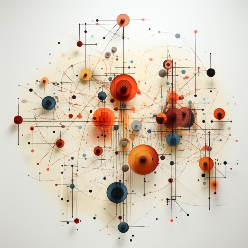 Colorful Network Graph Illustration Stock Illustration - Illustration ...