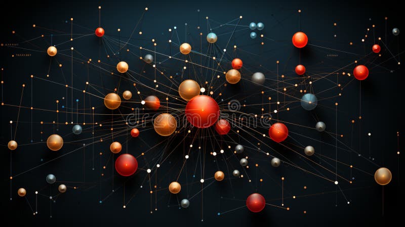 Colorful Network Graph Illustration Stock Illustration - Illustration ...